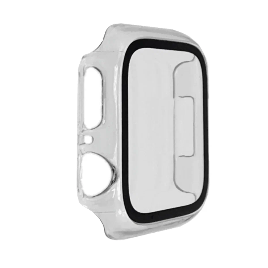 Чехол и защитное стекло Qvatra для Apple Watch Series 7/8 45 мм прозрачный