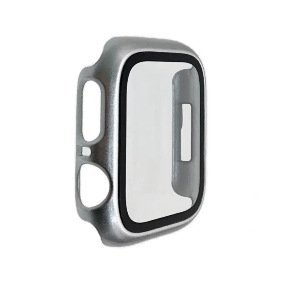 Чехол и защитное стекло Qvatra для Apple Watch Series 2/3 42 мм серебристый