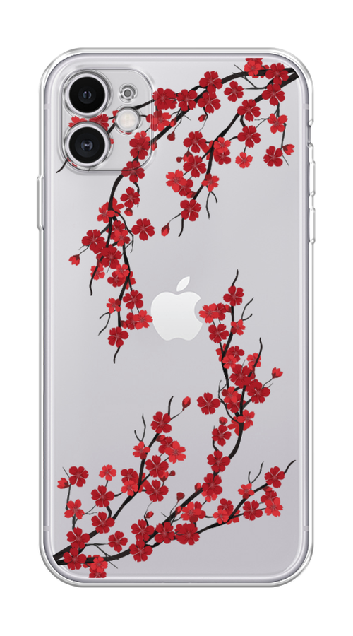 Чехол на Apple iPhone 11 "Красная сакура"