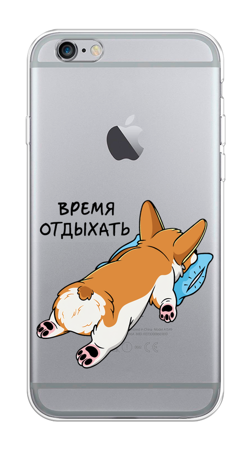 Чехол на Apple iPhone 6/6S "Корги отдыхает"