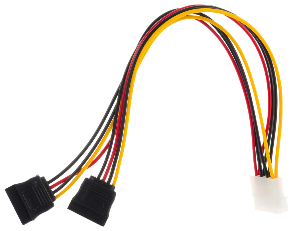 Cablexpert Кабель питания SATA CC-SATA-PSY-0.3M 30см molex 4pin/2x sata15pin на 2 устр. па