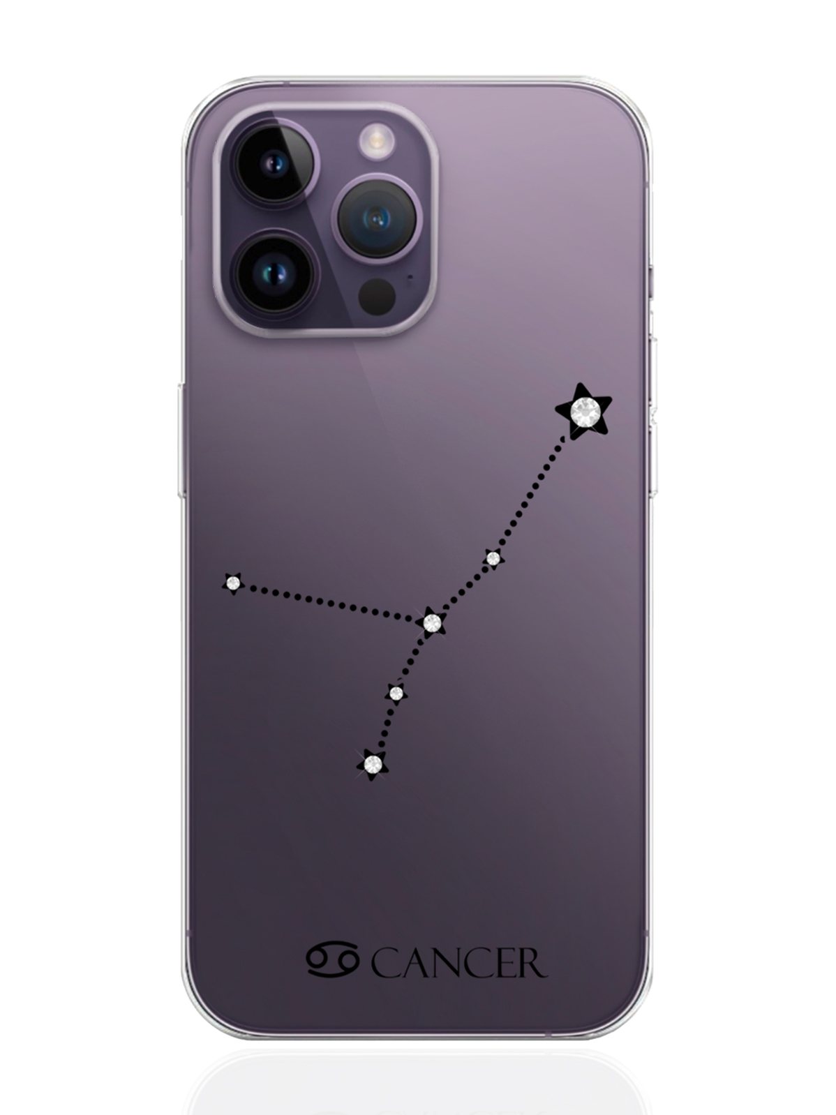 Чехол MustHaveCase для iPhone 14 Pro Max с инкрустацией кристаллами Lux Рак Cancer