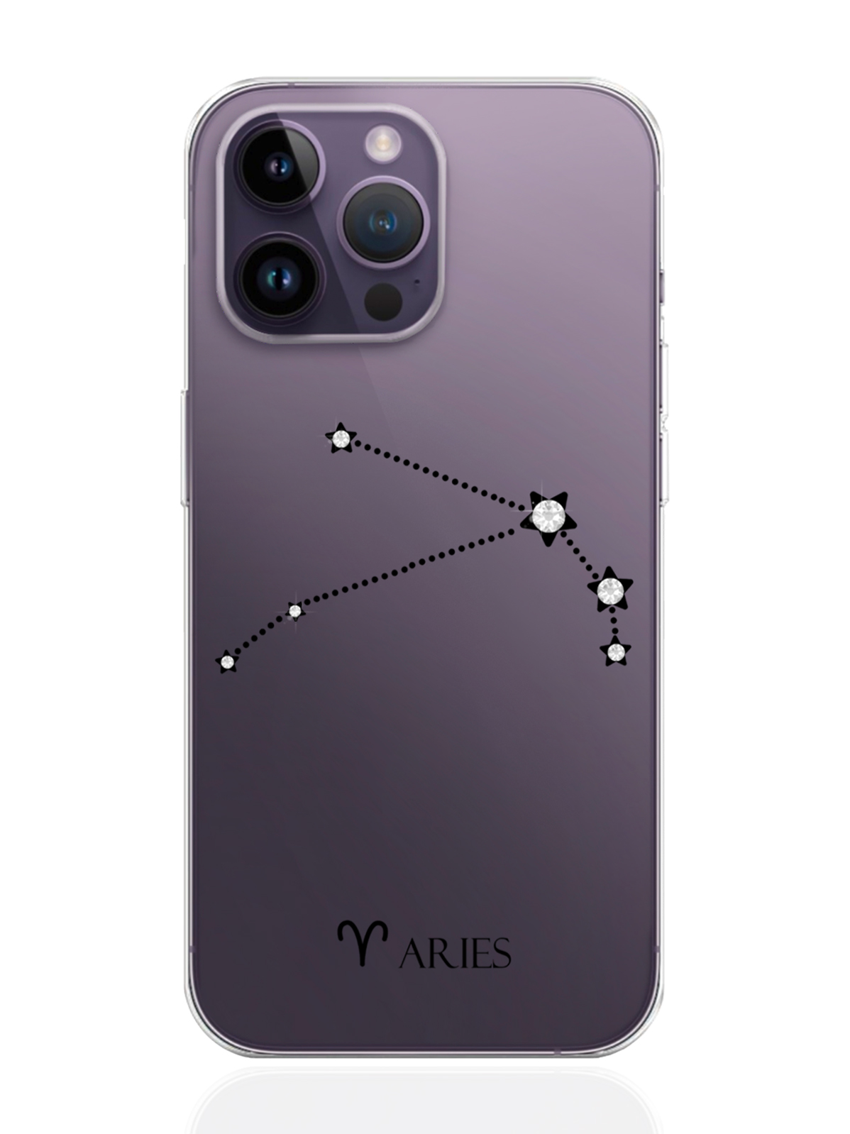 Чехол MustHaveCase для iPhone 14 Pro Max с инкрустацией кристаллами Lux Овен Aries