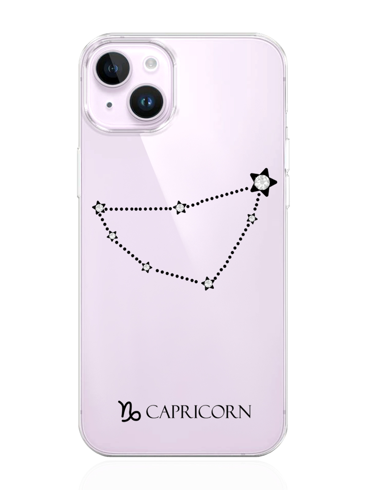 Чехол MustHaveCase для iPhone 14 с инкрустацией кристаллами Lux Козерог Capricorn