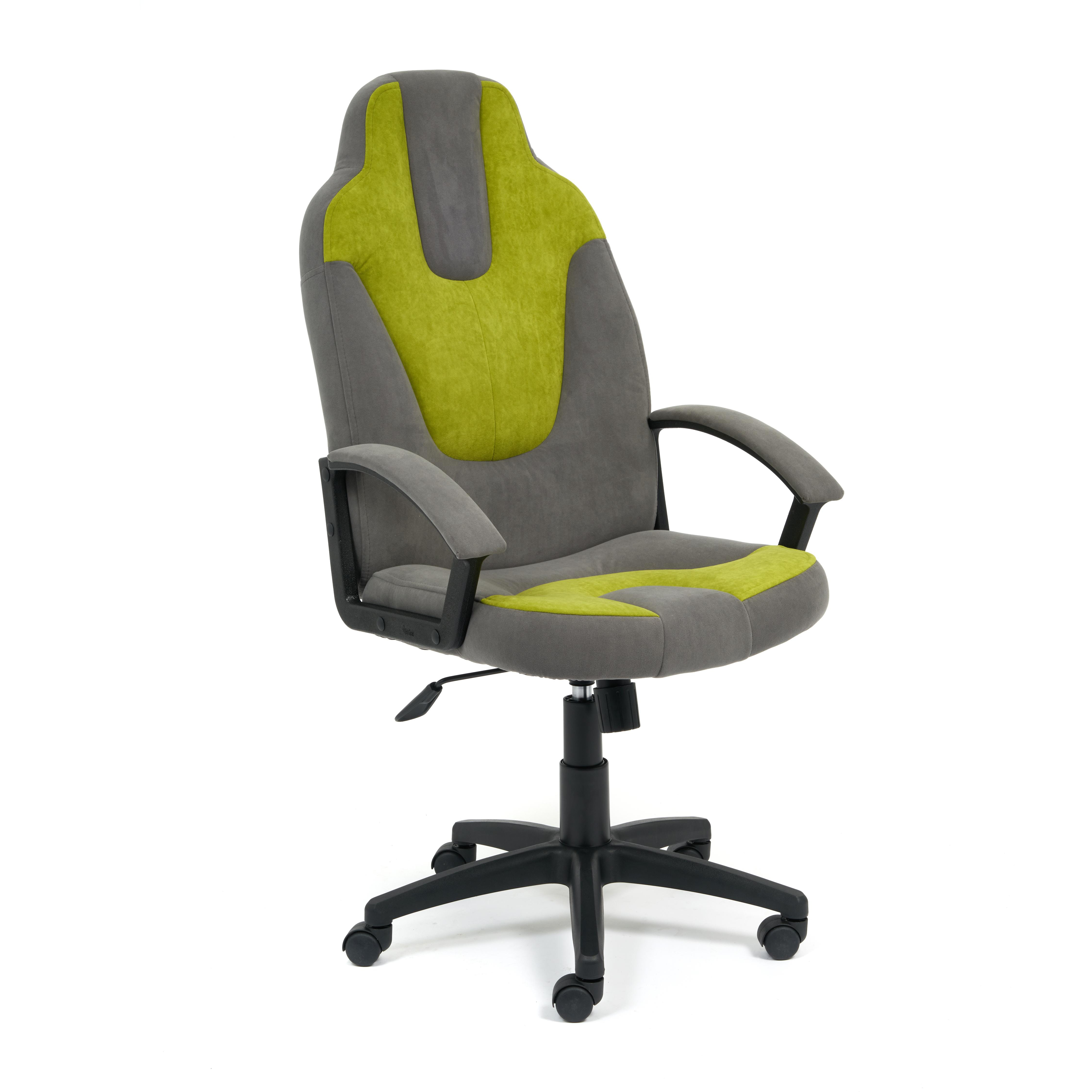 Кресло TetChair NEO (3) флок , серый/олива