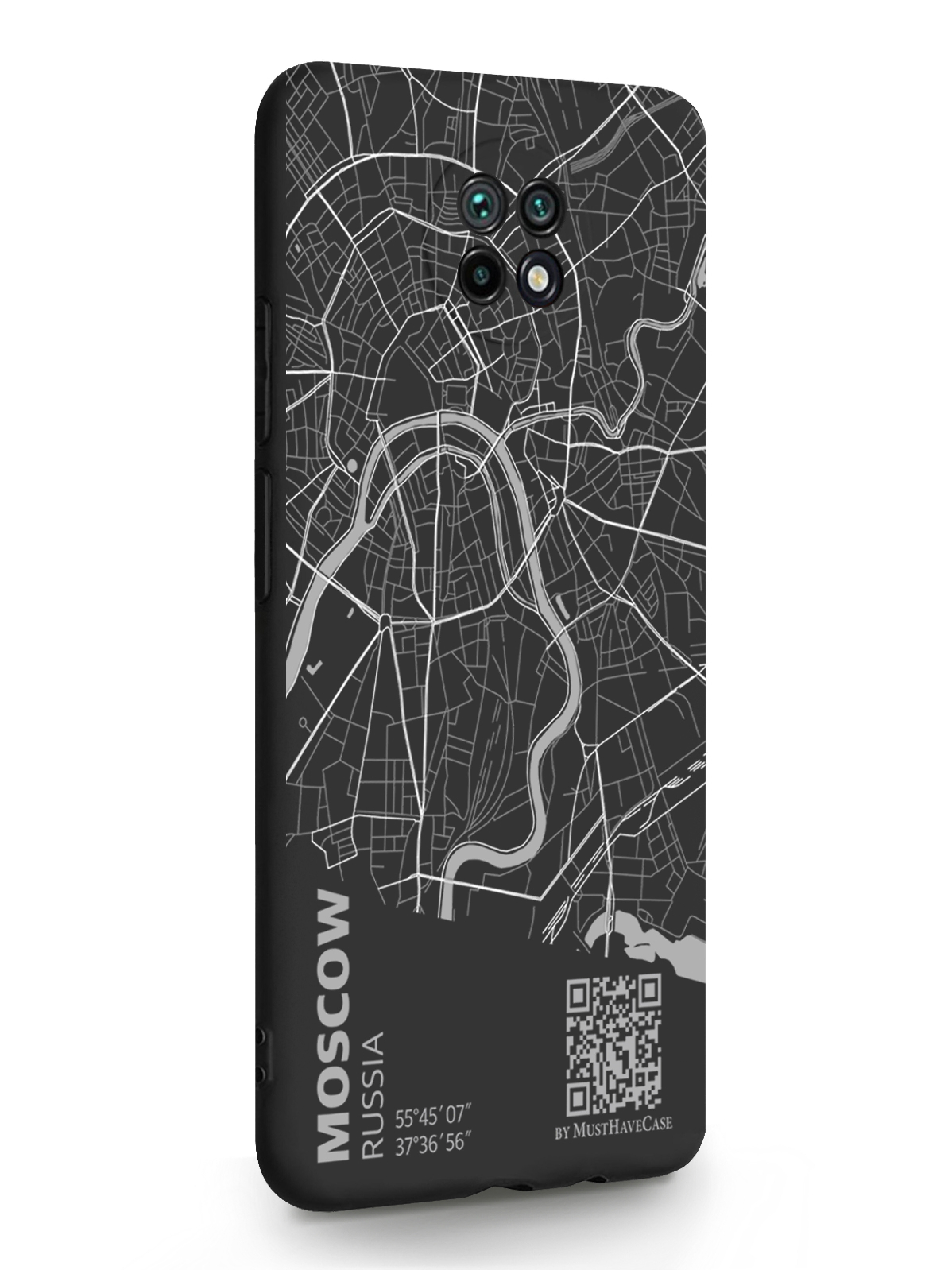 Чехол MustHaveCase Xiaomi Redmi Note 9T Карта Москвы черный