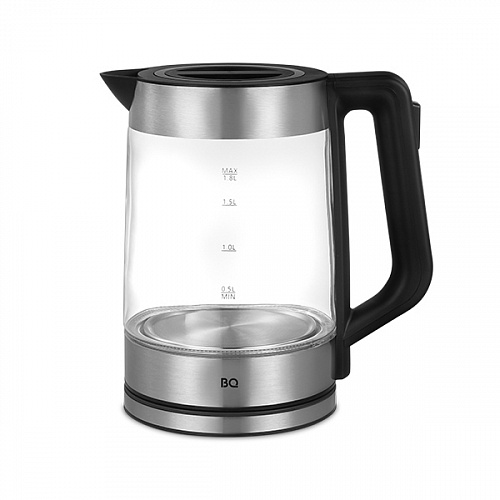 Чайник электрический BQ KT1840G 1.8 л прозрачный, серебристый, черный