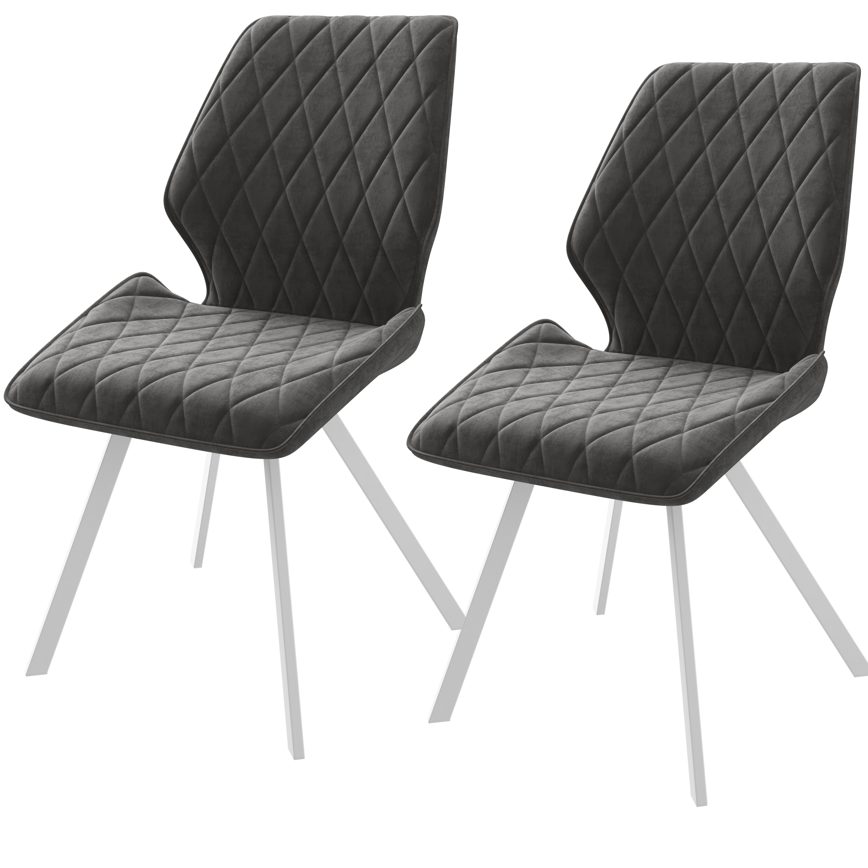 Комплект стульев Mebwill Рафаэль 101829, 2 шт Белый/Antracite Lux b28