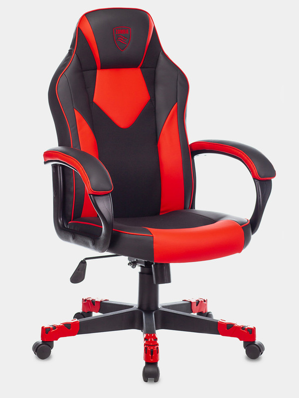 Игровое кресло Бюрократ GAME-17 черный/красный искусственная кожа/ткань