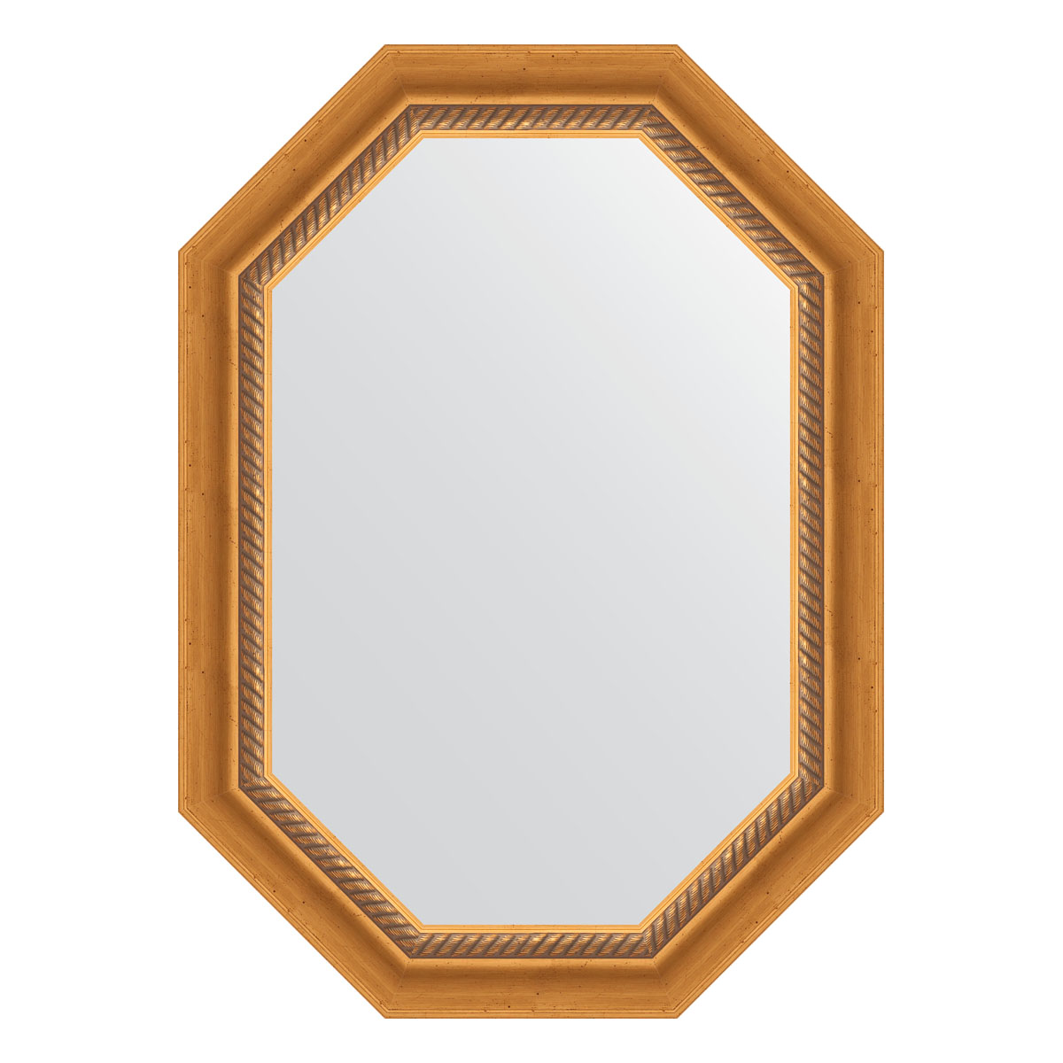 Зеркало в раме 53x73см Evoform BY 7105 состаренное золото с плетением