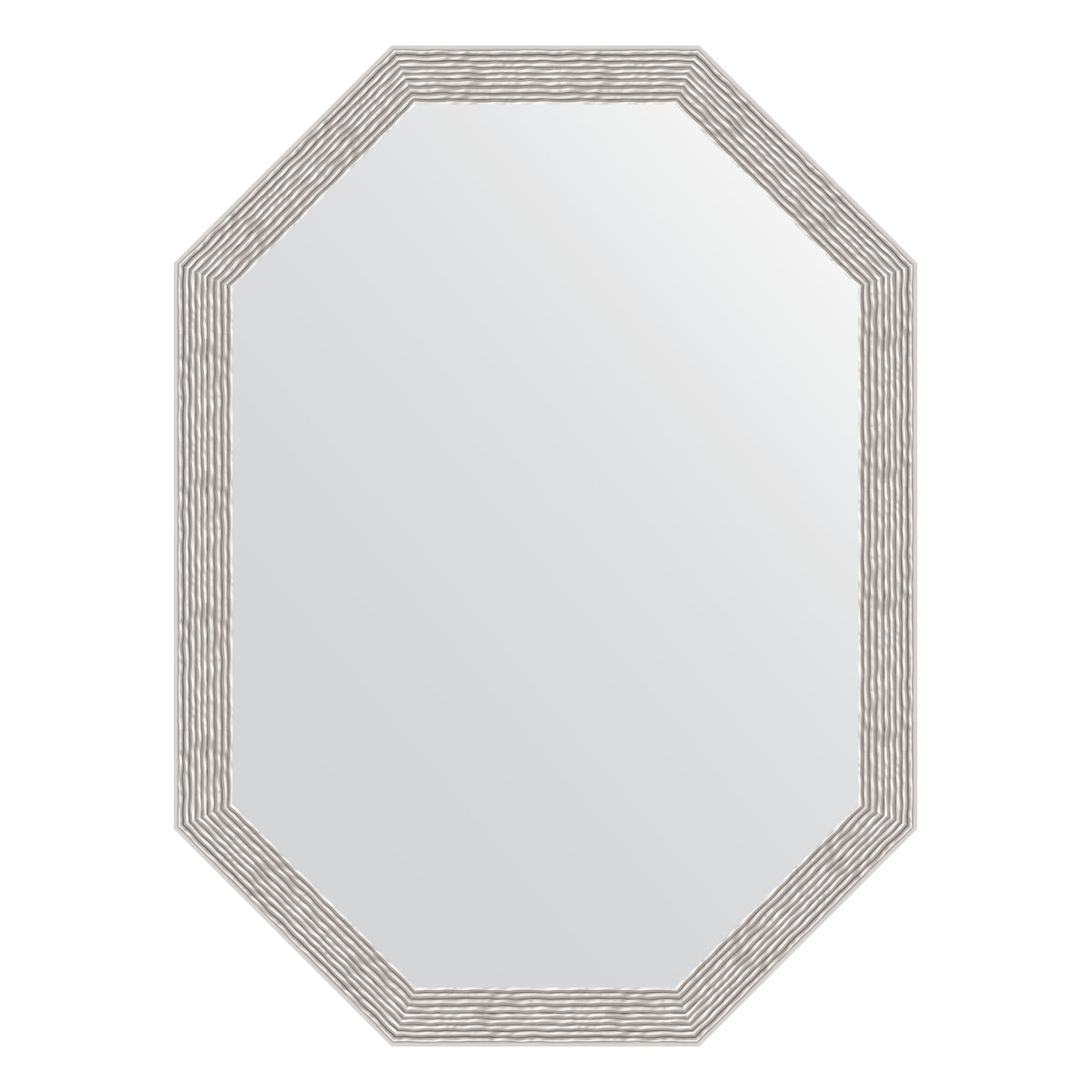 Зеркало в раме 58x78см Evoform BY 7011 волна алюминий