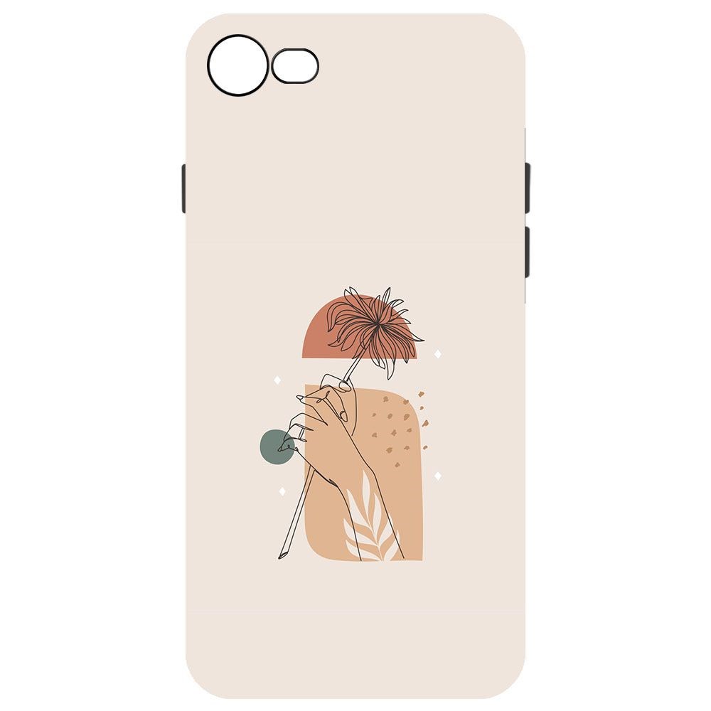Чехол-накладка Krutoff Soft Case Романтика для iPhone SE 2020 черный