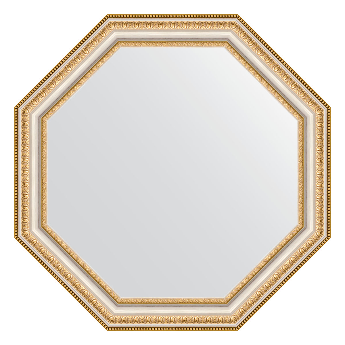 Зеркало в раме 56x56см Evoform BY 3979 золотые бусы на серебре