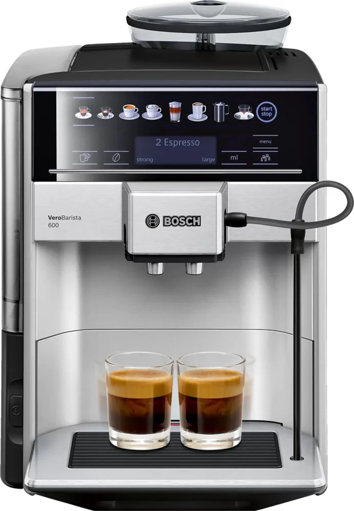 Кофемашина автоматическая Bosch Vero Barista 600 (TIS65621RW) серебристый, черный