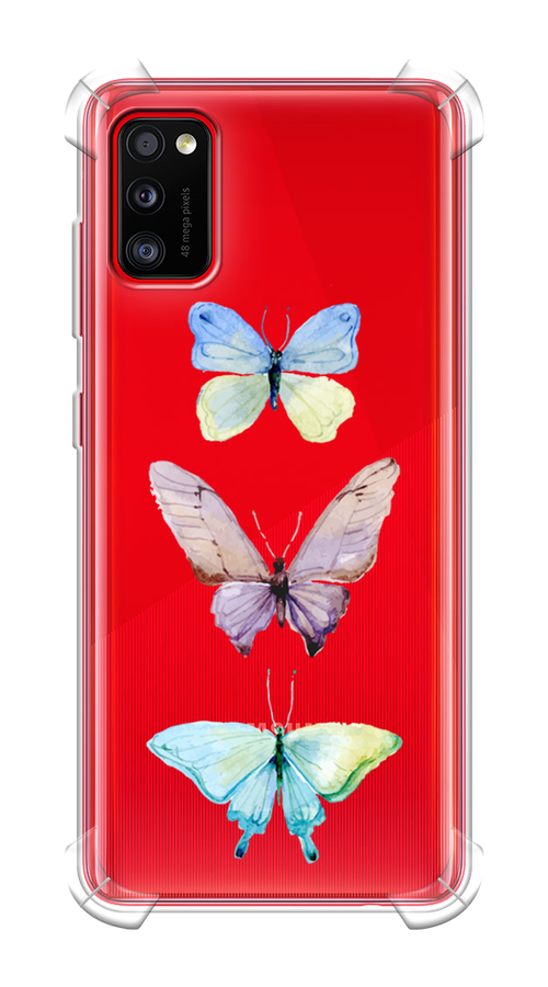 Чехол Awog на Samsung Galaxy A41 / Самсунг A41 "Акварельные бабочки"
