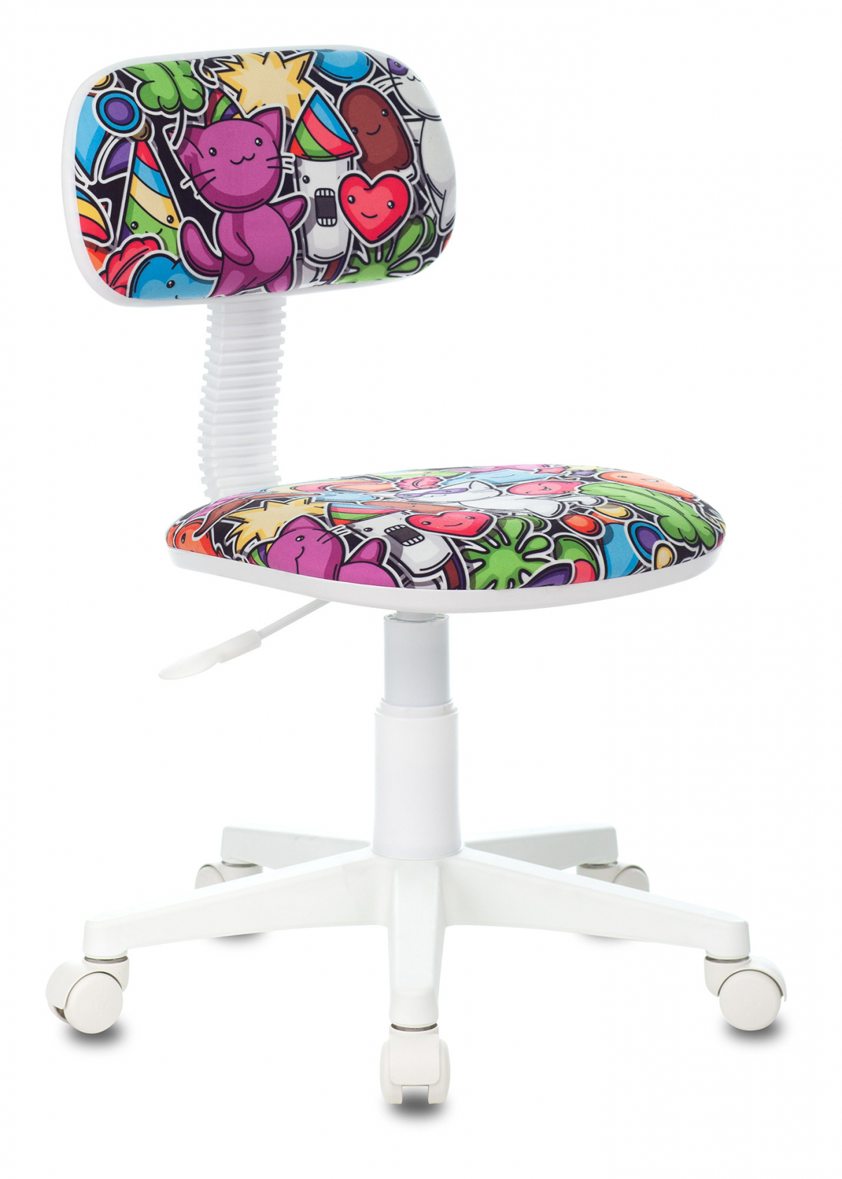 Детское компьютерное кресло Бюрократ CH-W201NX белый/разноцветный