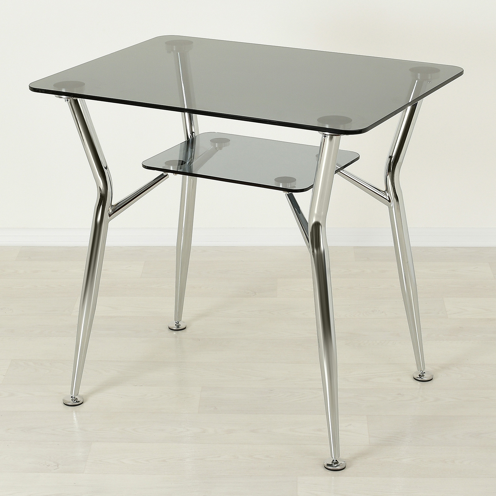Кухонный стол Mebel Apartment Квадро 10 серый/хром 1000х700