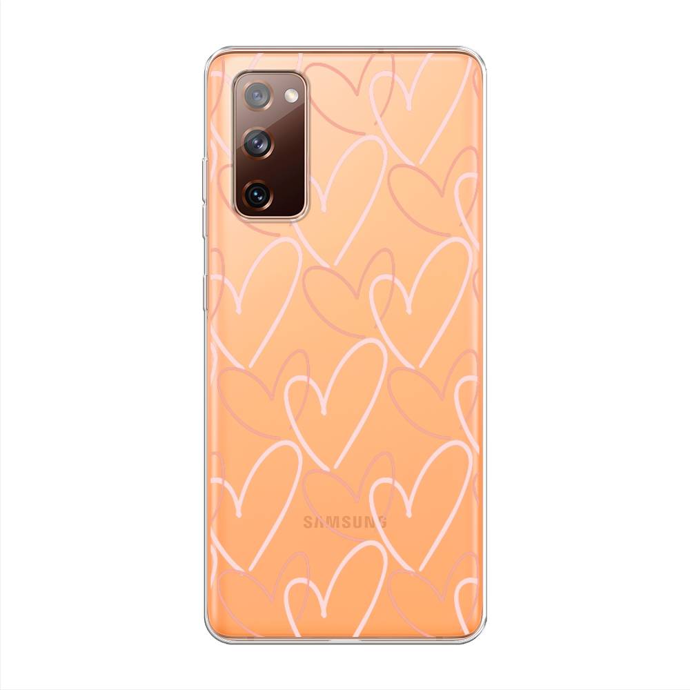 Чехол на Samsung Galaxy S20 FE "Узор из сердечек"