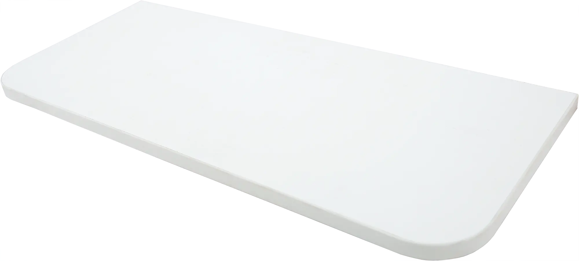 Полка мебельная закруглённая угловая 60x25x1.6 см ЛДСП цвет белый премиум