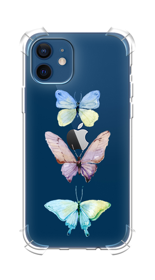 Чехол Awog на Apple iPhone 12 mini / Айфон 12 mini "Акварельные бабочки"