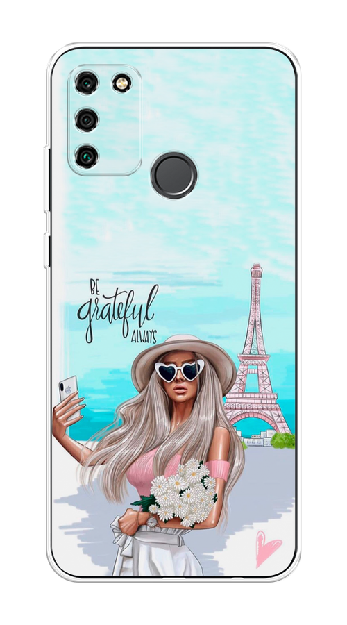 Чехол на Honor 9A "Селфи Париж"