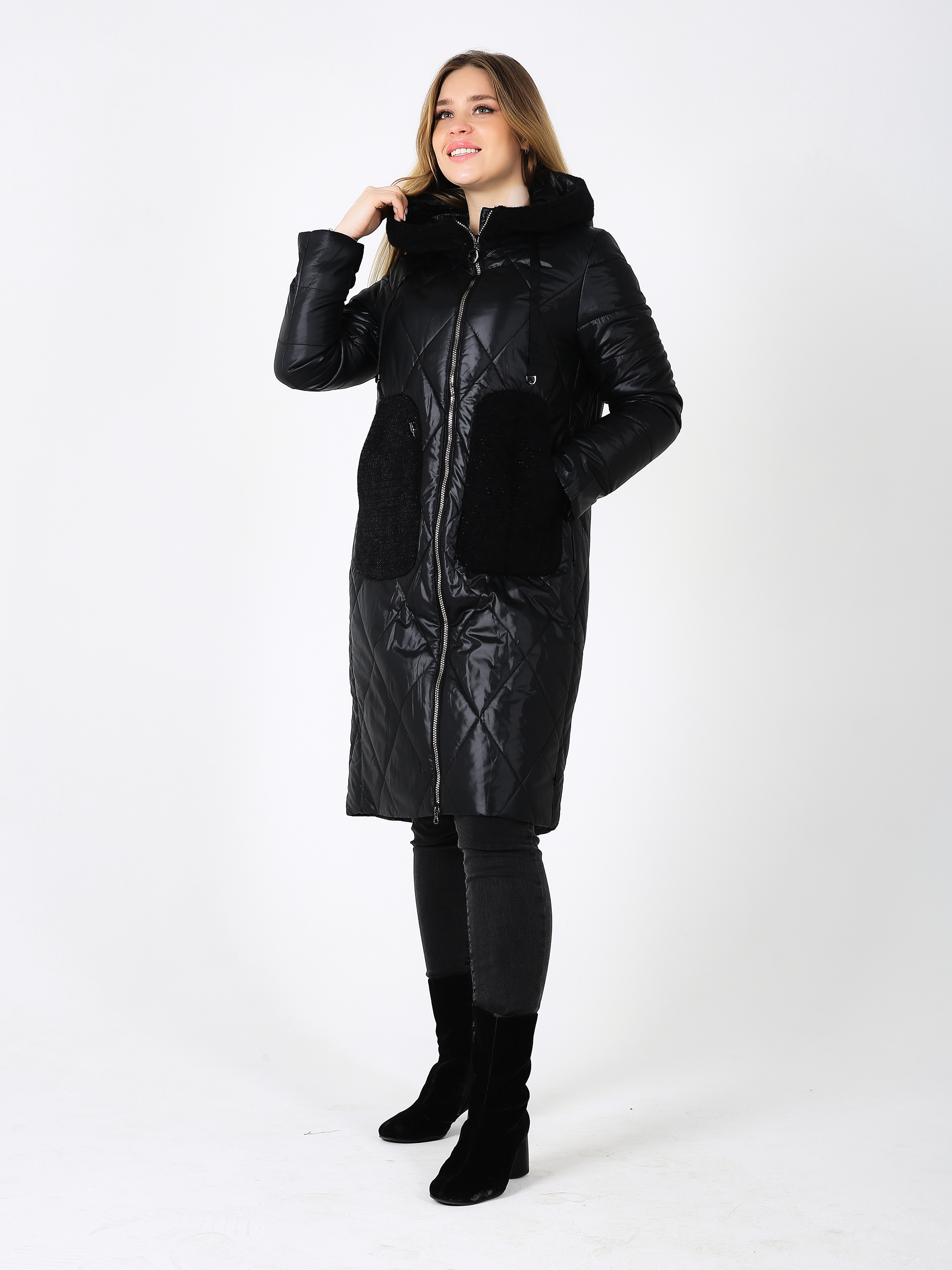Пальто женское Louren Wilton 91056 черное 52 RU