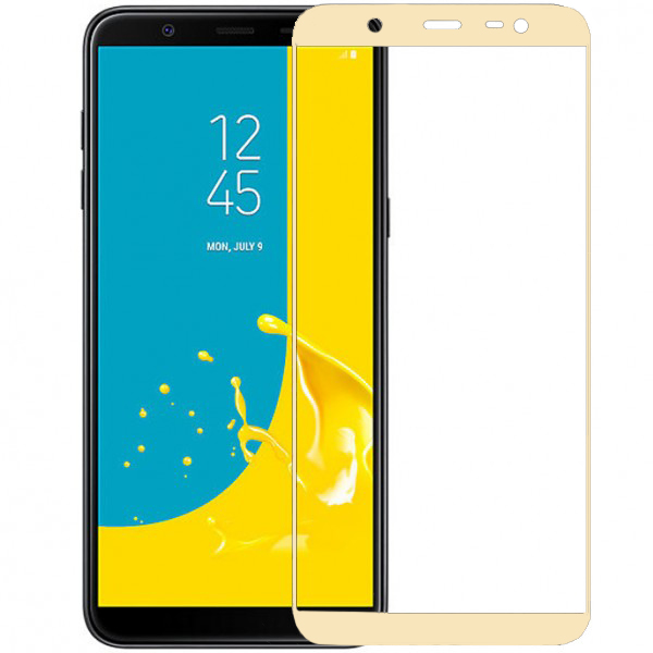 Защитное стекло 5D Full Cover для Samsung Galaxy J8 (2018) (Золотое)