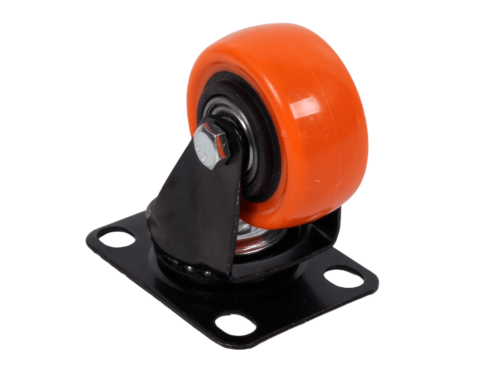 Колесо XAL-KOP-050 оранжевая резина 50мм поворотное