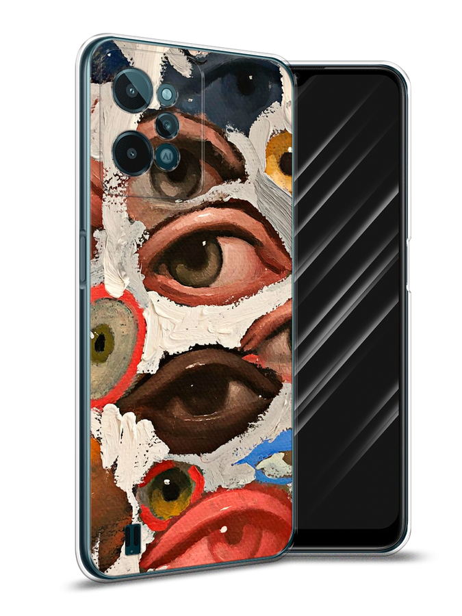 Чехол Awog на Realme C31 "Глаза масляная живопись"