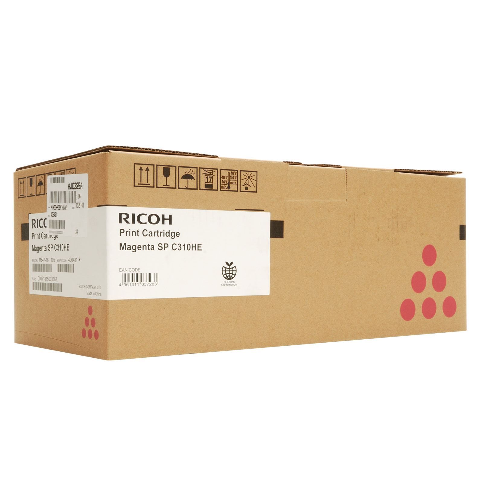 Картридж для лазернего принтера Ricoh SP C310HE, пурпурный, оригинал