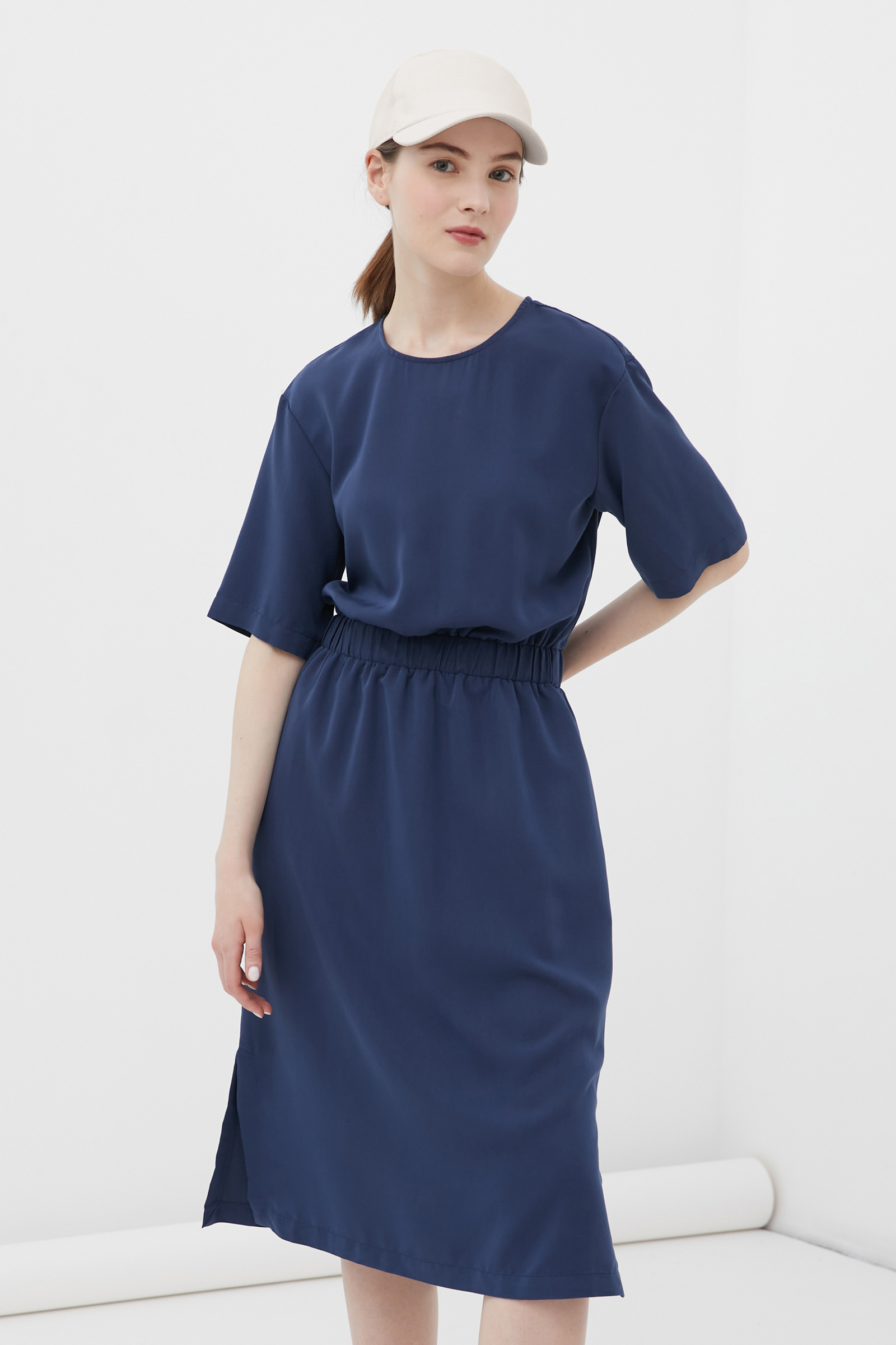 Платье женское Finn Flare FSC13038 синее XL