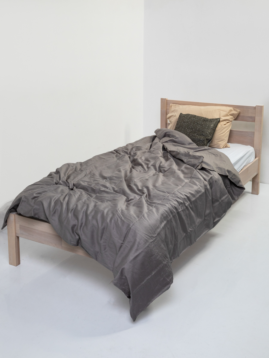 Односпальная кровать Вудгрупп Агата из массива березы, 90х200 см, без покраски