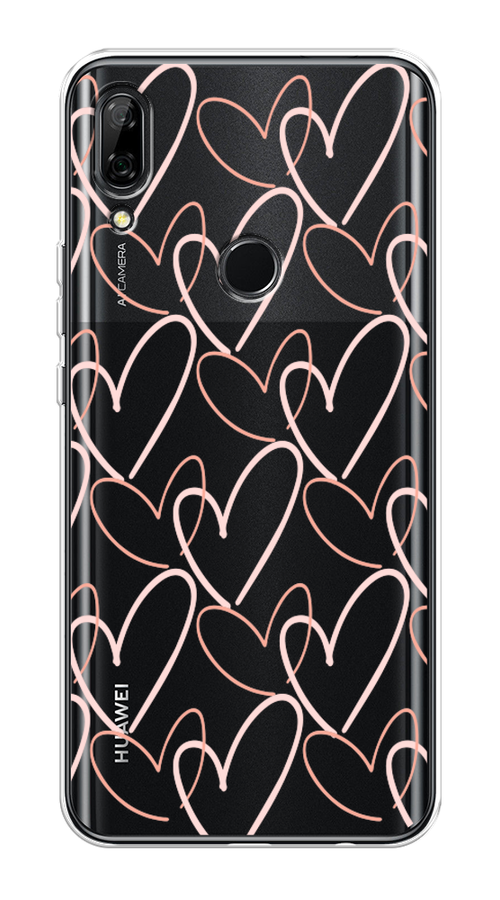 Чехол на Honor 9X/Huawei P Smart Z "Узор из сердечек"