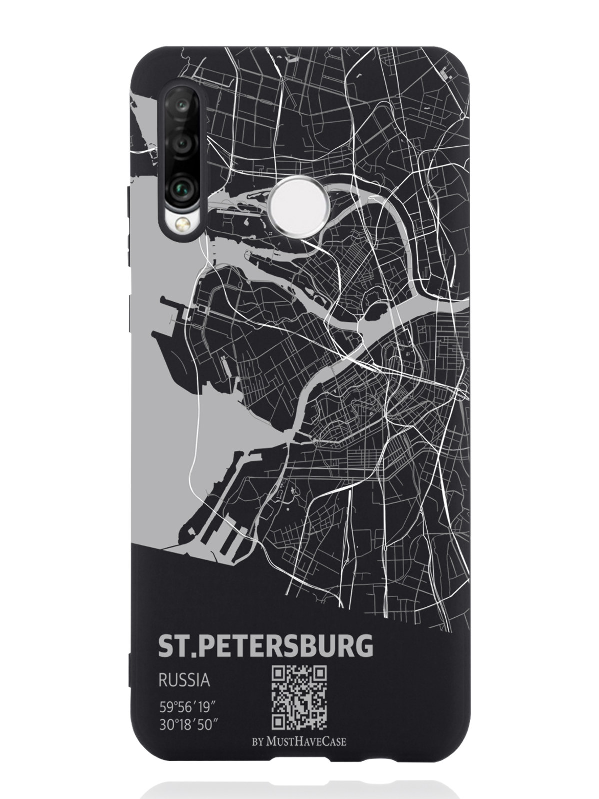 Чехол MustHaveCase Huawei P30 Lite Карта Санкт-Петербурга