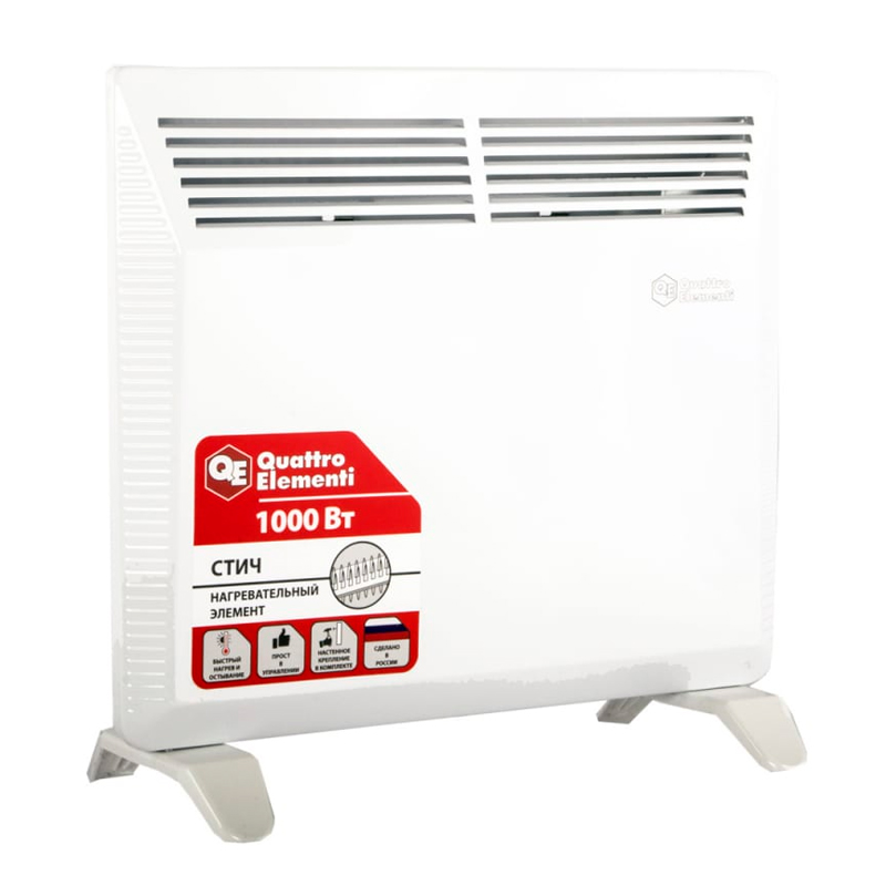Конвекторный нагреватель воздуха QUATTRO ELEMENTI QE-1000KS 1кВт 790-496