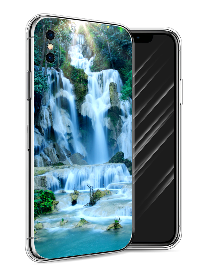 Чехол Awog на Apple iPhone X (10) / Айфон X (10) "Водопад 8"