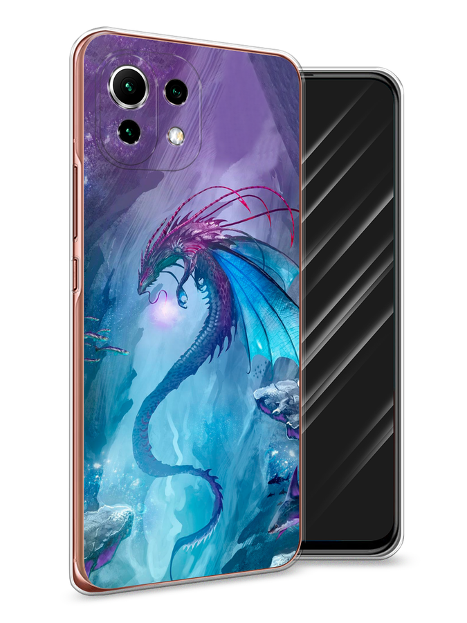 Чехол Awog на Xiaomi Mi 11 Lite/5G NE "Водный дракон"