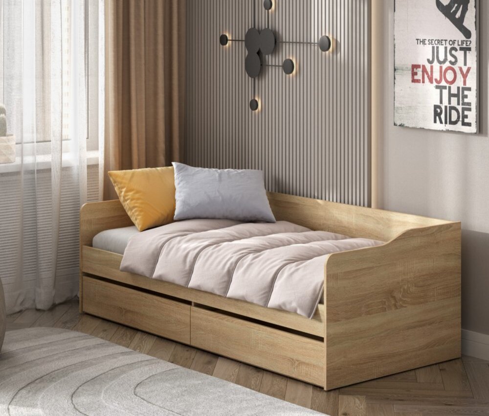 Кровать SV-мебель КР-1, Дуб Сонома