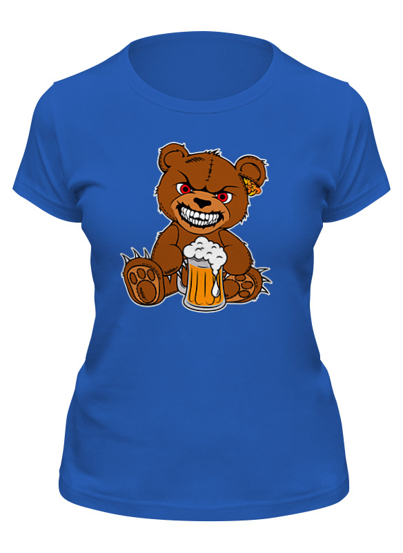 Футболка женская Printio ?happy bear? синяя XL