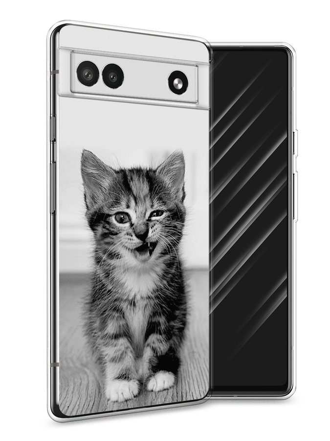 Чехол Awog на Google Pixel 6A "Подмигивающий котенок"