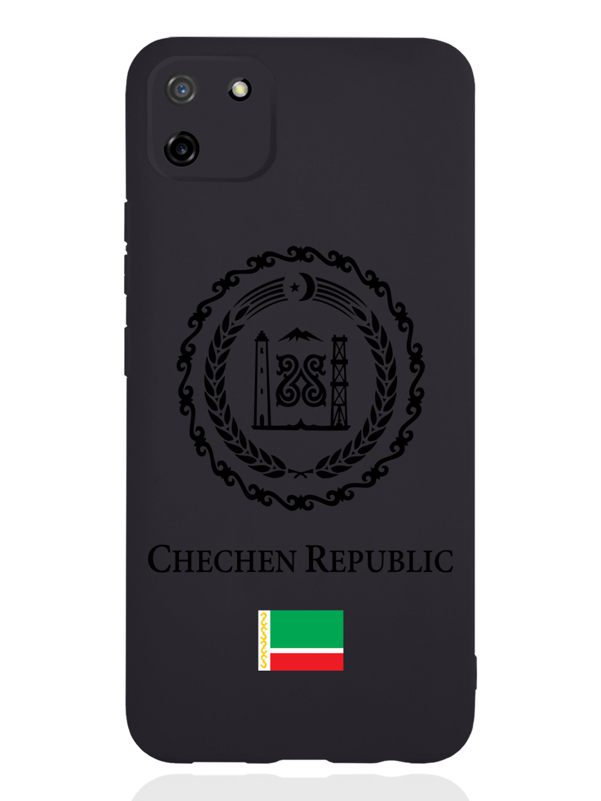 Чехол SignumCase RealMe C11 Черный лаковый Герб Чечни
