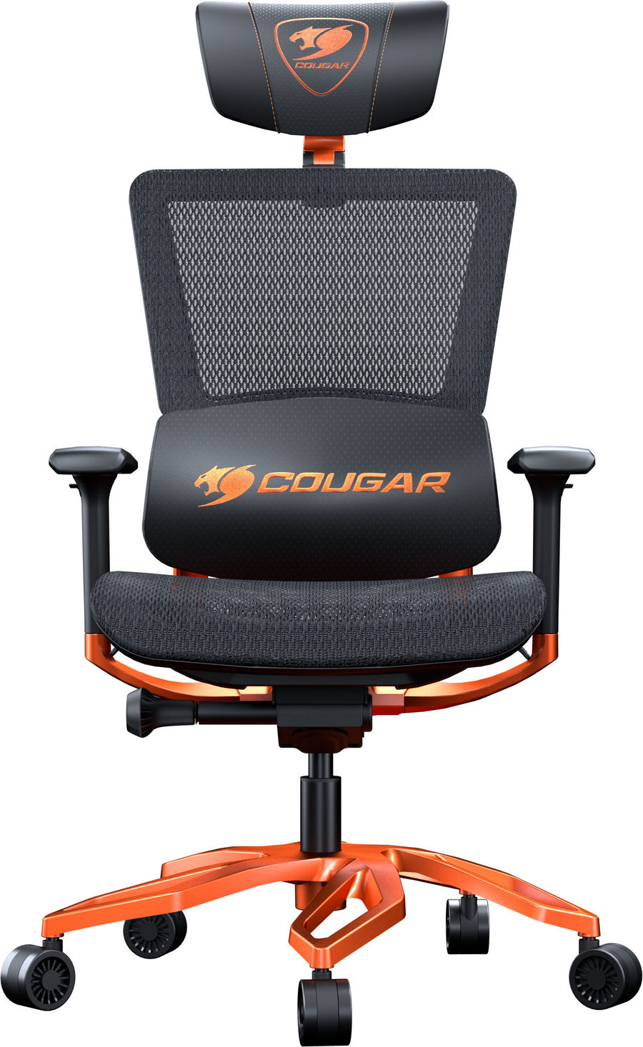 Игровое кресло Cougar ARGO Black-Orange/фабрика - Сетка/экокожа перфорированная