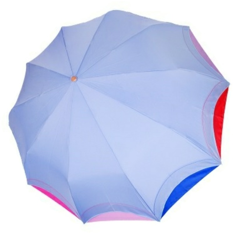 Зонт складной женский автоматический Три Слона 110-B голубой