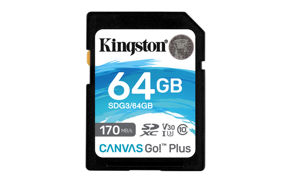 Карта памяти Kingston 64GB Canvas Go! Plus 170R (SDG3/64GB)