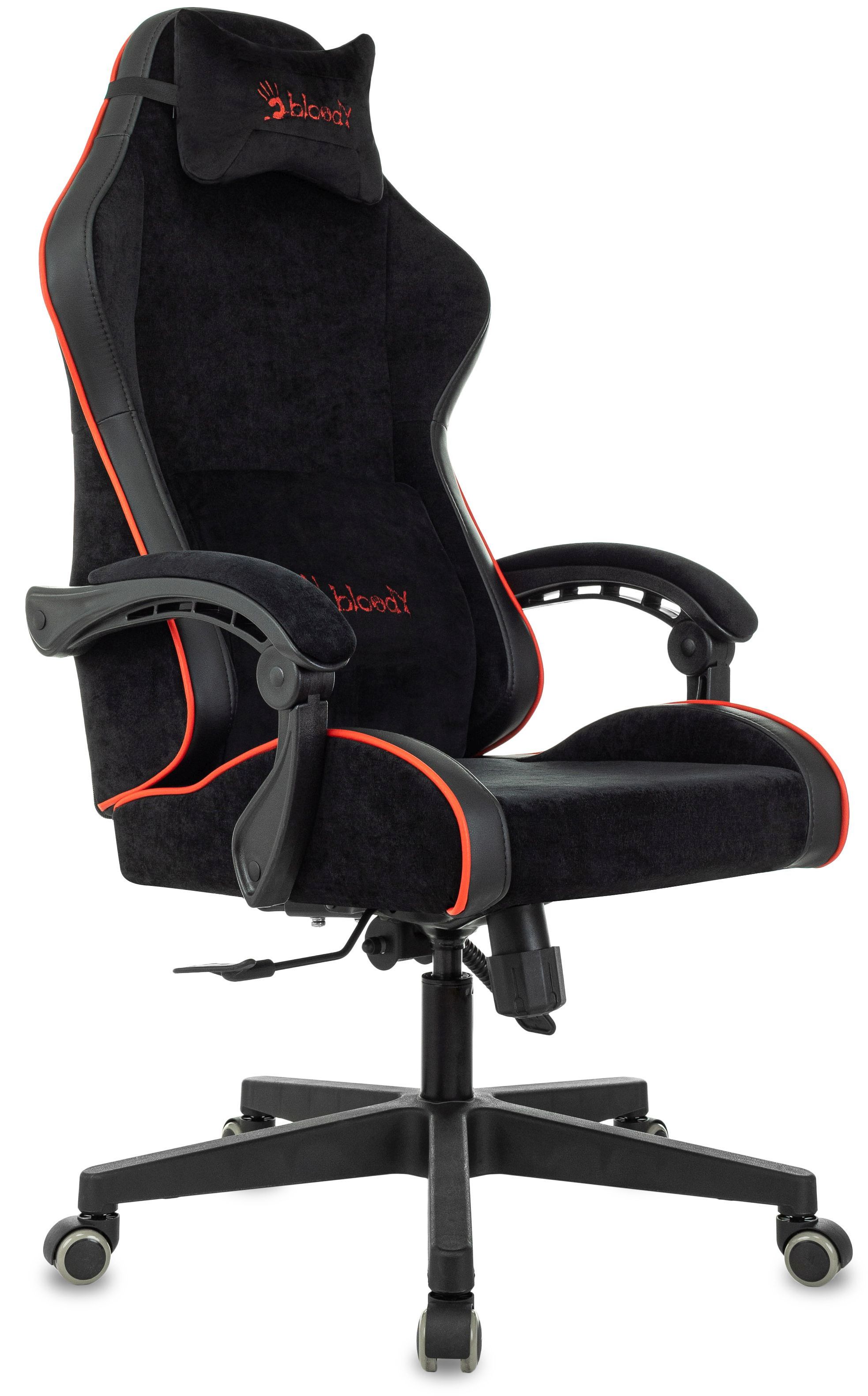 Кресло игровое A4Tech Bloody GC-670, ткань/экокожа, черный