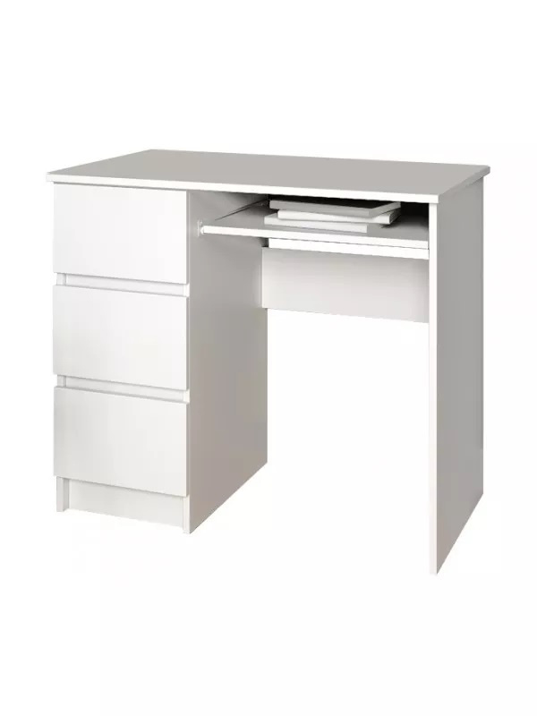 Компьютерный стол, Письменный стол Мори МС-6, белый, 90х50,4х76,6 см