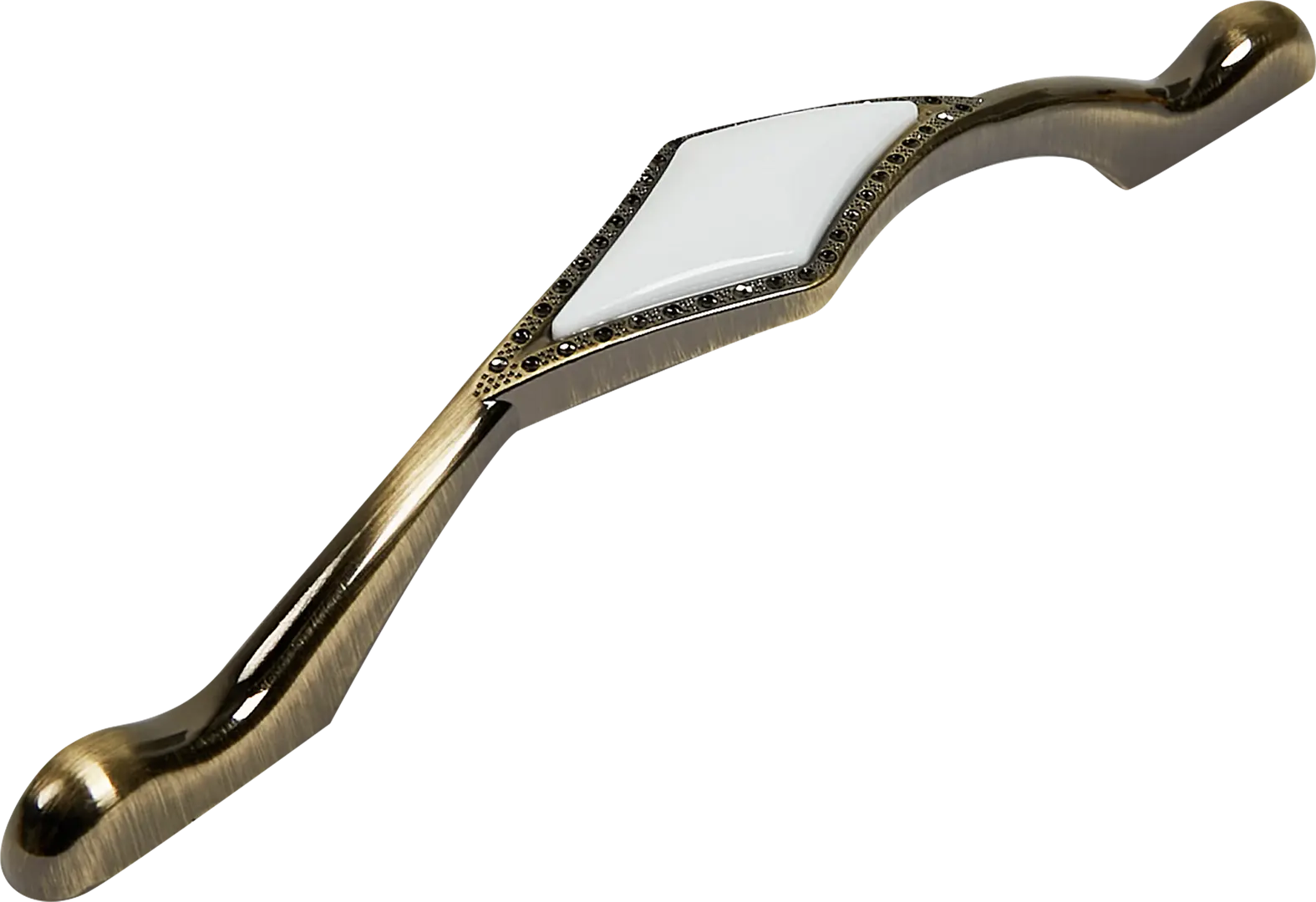 Ручка-скоба мебельная 8305 128 мм, цвет античная бронза