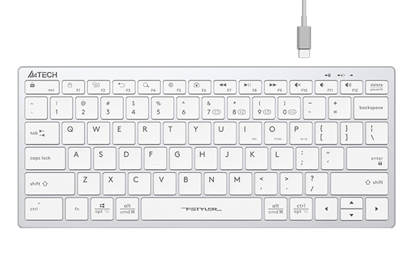 Беспроводная клавиатура A4Tech Fstyler FBX51C White
