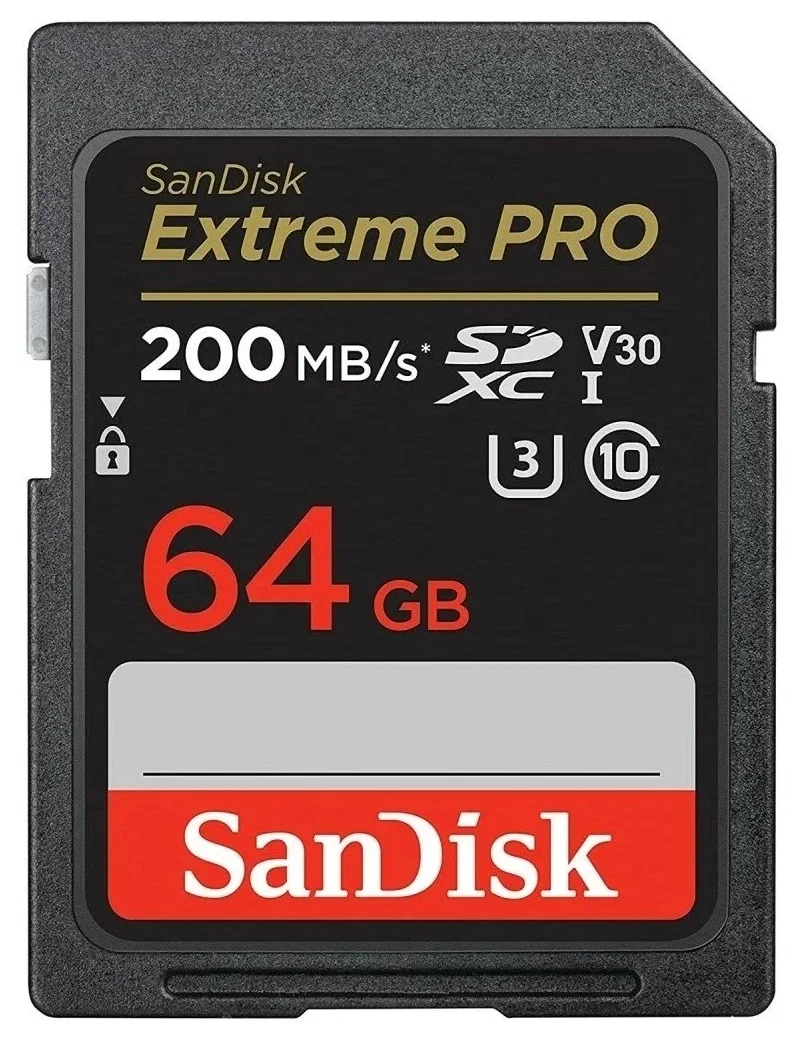 Карта памяти SanDisk SDXC 64Гб Extreme SDXC (SDSDXV2-064G-GNCIN)