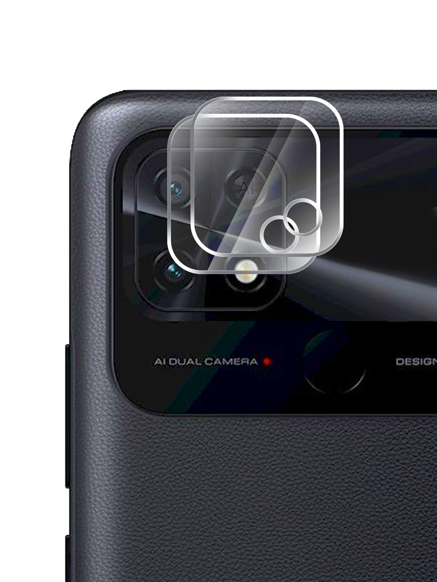Гибридное защитное стекло Brozo на камеру Xiaomi Poco C40